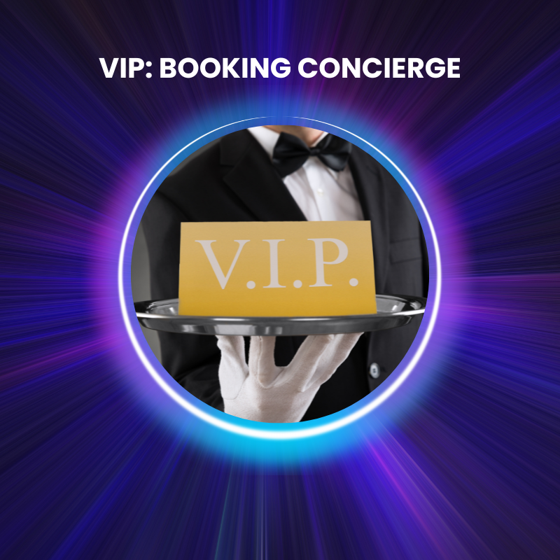 VIP Booking Concierge. Named point of contact and email for the last 6 ...